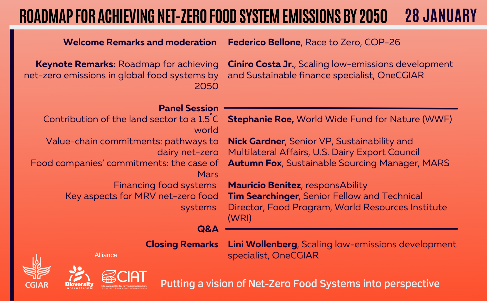 Webinar: Building a vision for achieving net-zero food systems by ...